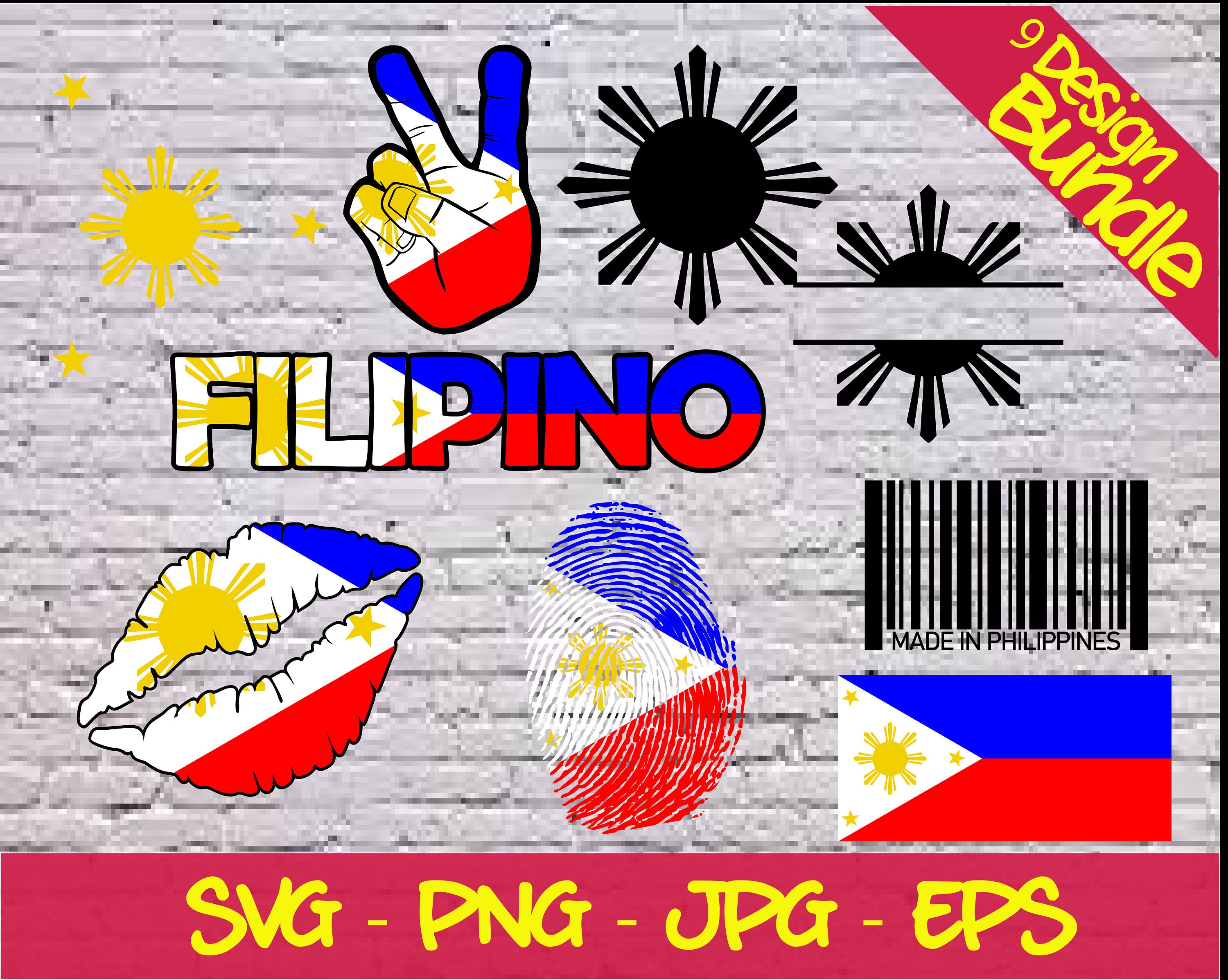 Filipino Flag SVG Filipino Art Filipino Bundle Philippines - Etsy Canada