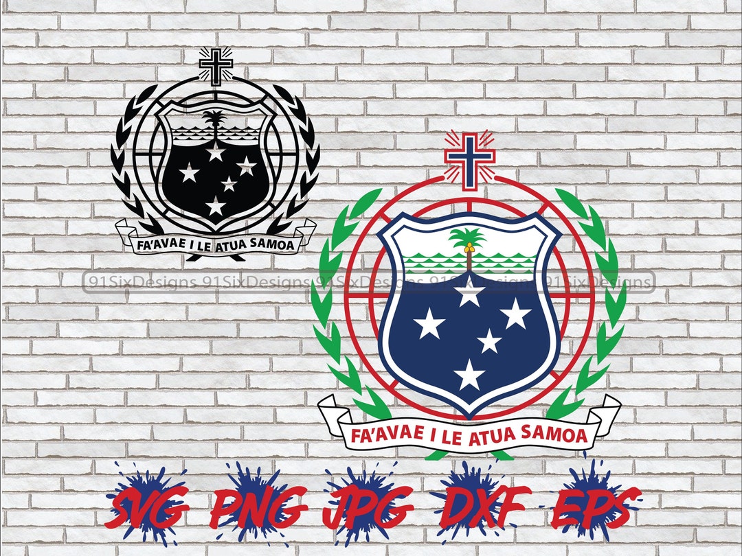 Samoa Coat of Arms SVG, Samoan SVG, Samos Png Instant Download Cut File ...