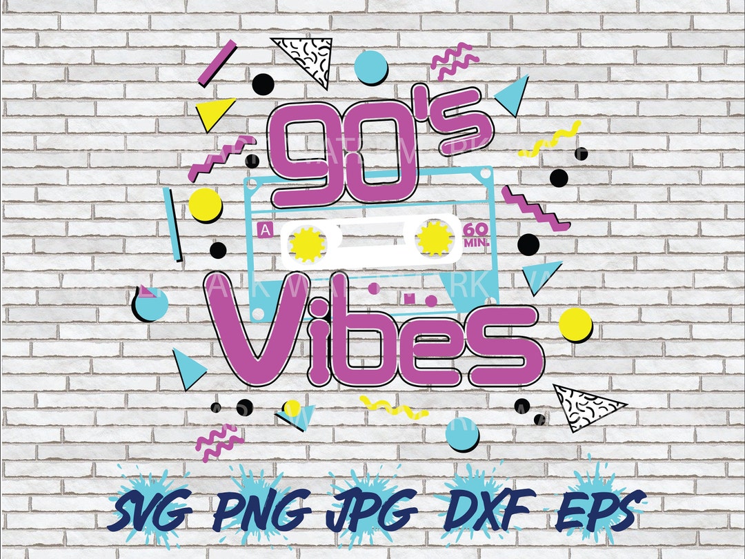 90s SVG, 90's SVG, Cassette Tape SVG, Mix Tape, Retro Throwback Hip Hop ...