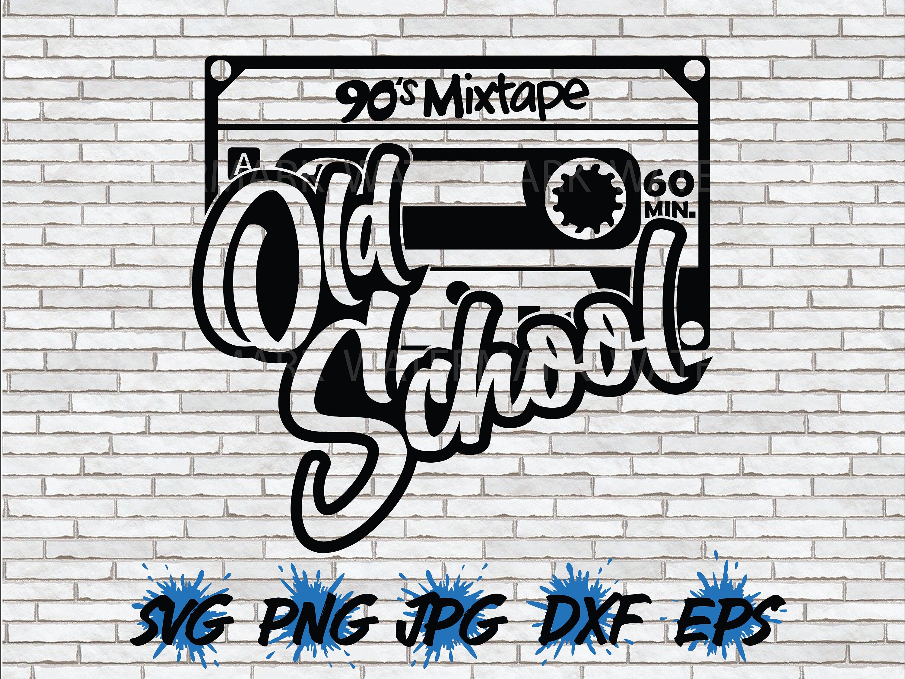 90s Old School SVG, Mix Tape Cassette, 90's Vector, Old School PNG ...