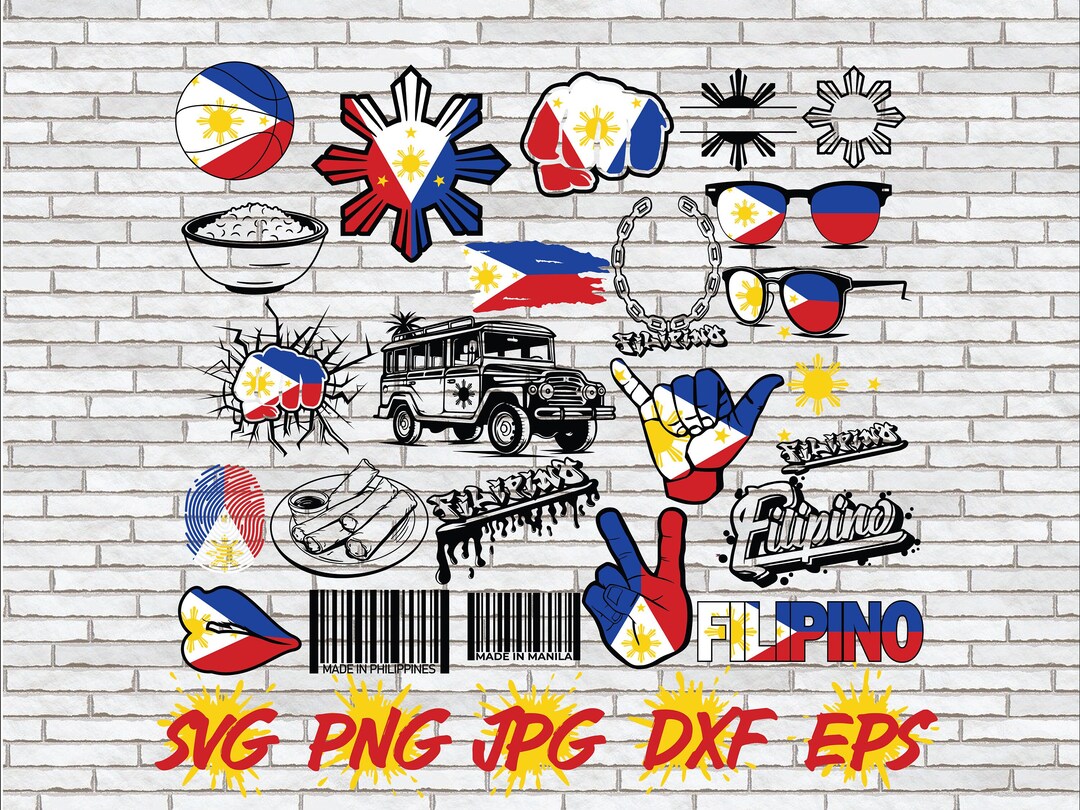 Filipino Flag SVG Filipino Art Filipino Bundle Philippines - Etsy
