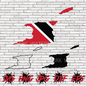 Trinidad & Tobago SVG Bundle, Trinidad Tobago Flag SVG, Shirt Design ...