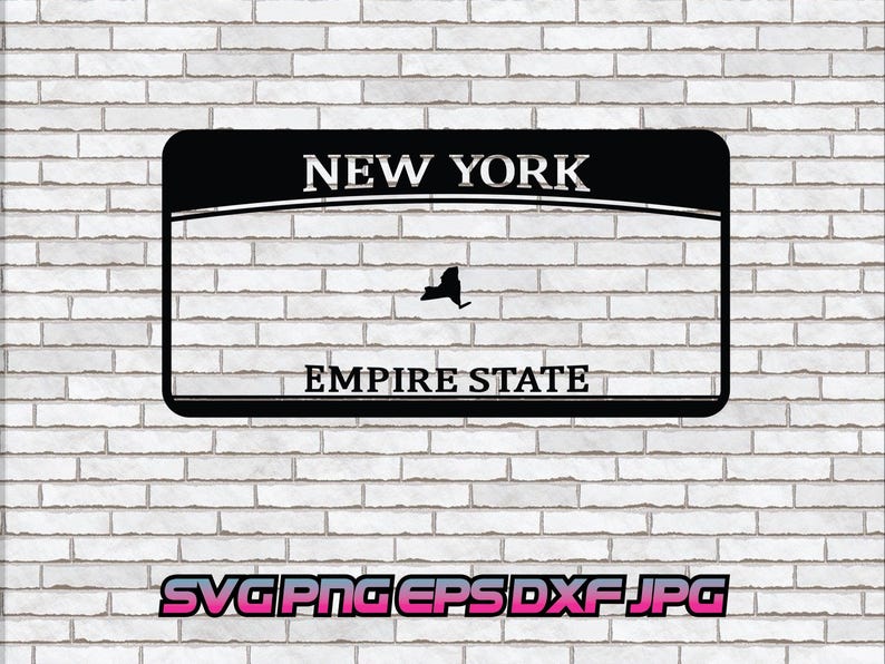 New York License Plate Svg, New York Png, License Plate Svg, License ...