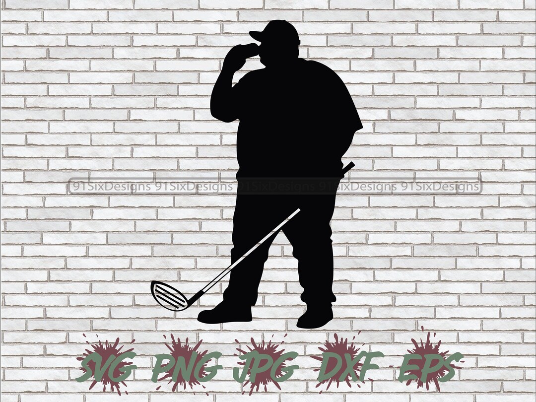 Fat Golfer SVG, Drunk Golfer PNG, Golf Tournament Logo Design Golfing ...