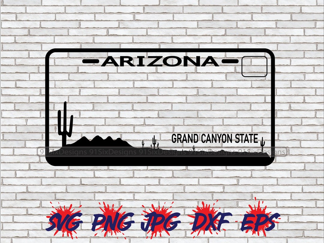 Arizona License Plate SVG, Arizona SVG, License Plate PNG, Phoenix ...