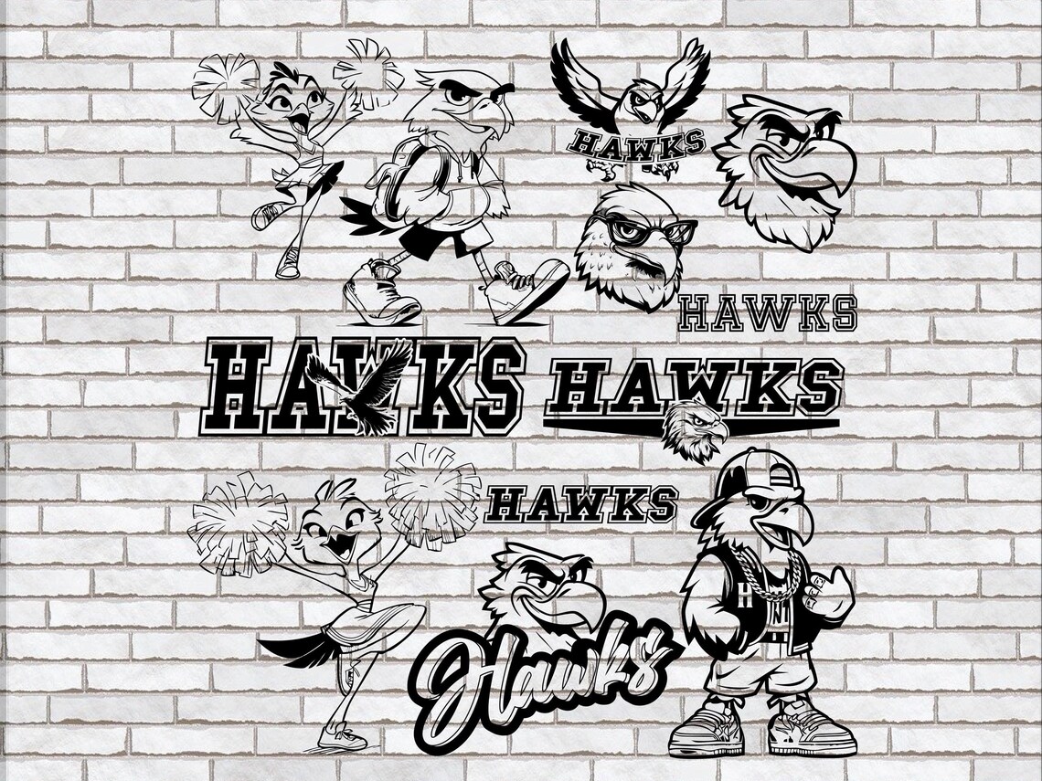 Hawks Gameday, Hawks Svg, Hawks Png, Hawk Sublimation, Hawk Digital ...