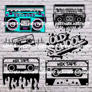 Music SVG Design Bundle, Musical Vectors, Boombox, Old School, Retro ...