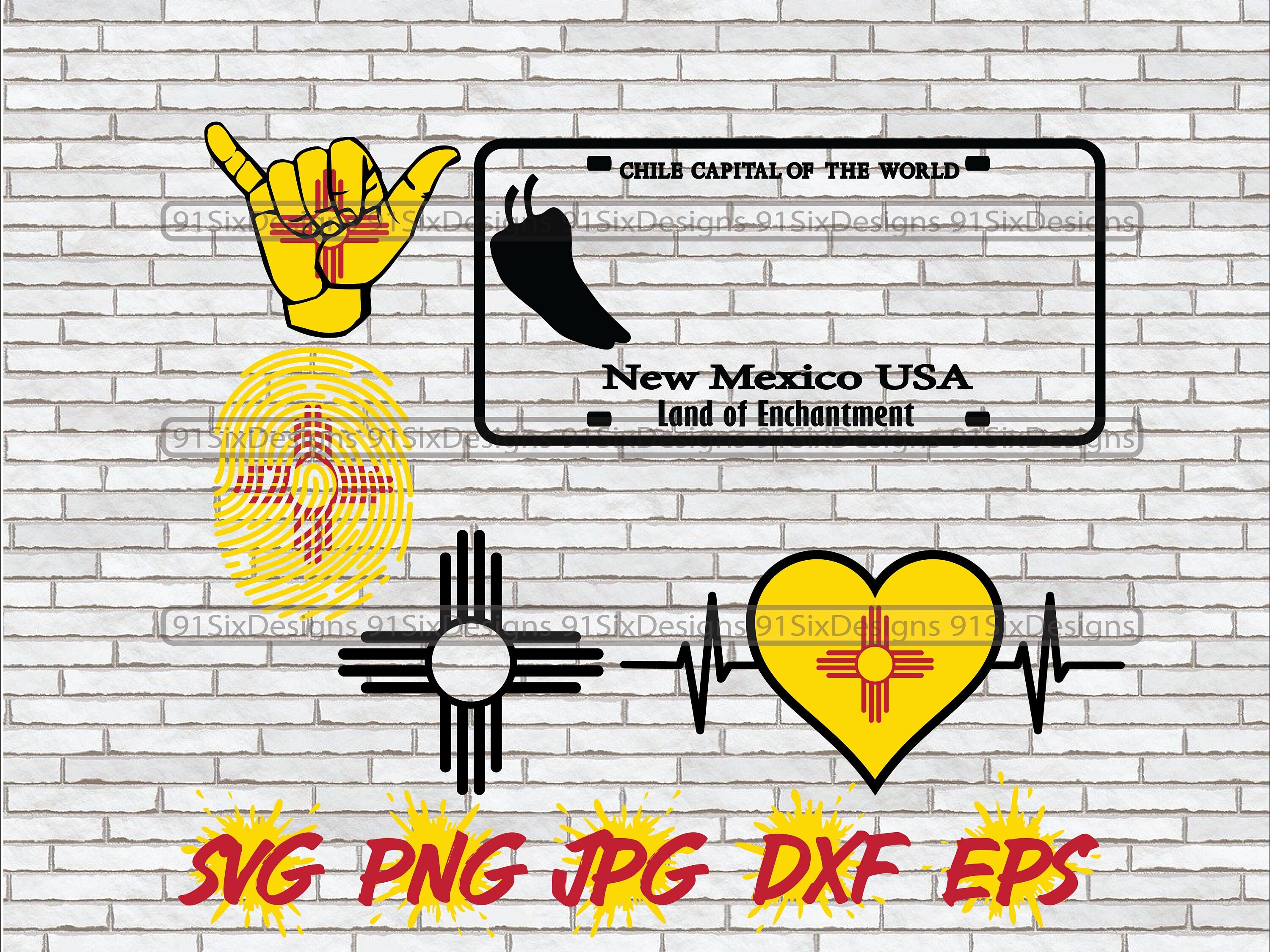 New Mexico SVG Bundle, Zia Sun PNG Flag State Outline Fist Design Cut ...
