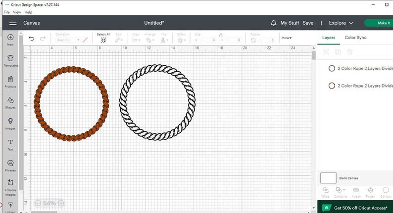 Rope Circle Frame Clipart SVG Bundle Rope Loop PNG Cut File - Etsy