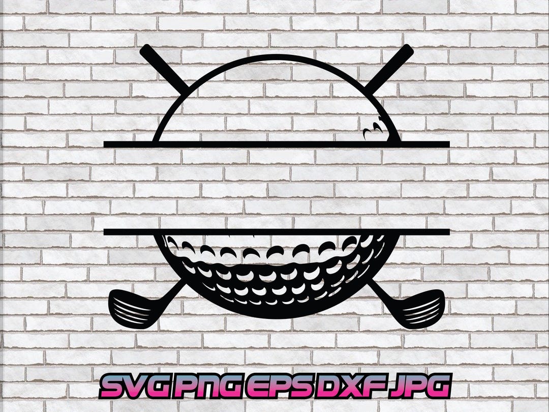 Golf Svg, Golfer Png, Split Monogram, Split Frame, Digital Download ...