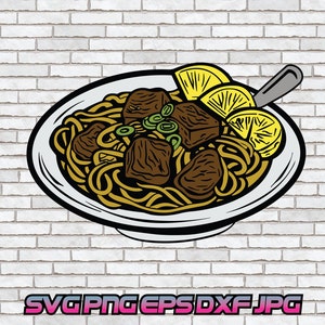 Filipino Food SVG, Lumpia Clipart, Adobo, Pancit, Rice, Halo Halo, Ube ...