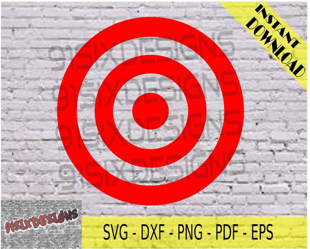 Bullseye Target Svg, Digital Download, Png, Practice, Sign Down Range ...
