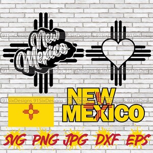 New Mexico SVG Bundle, Zia Sun PNG Flag State Outline Fist Design Cut ...