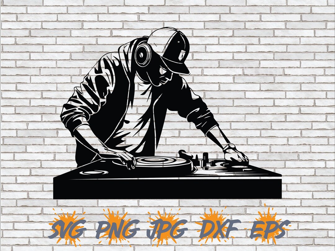 DJ SVG, Disc Jockey PNG, Party Turntable Album Record Rap Hip Hop ...