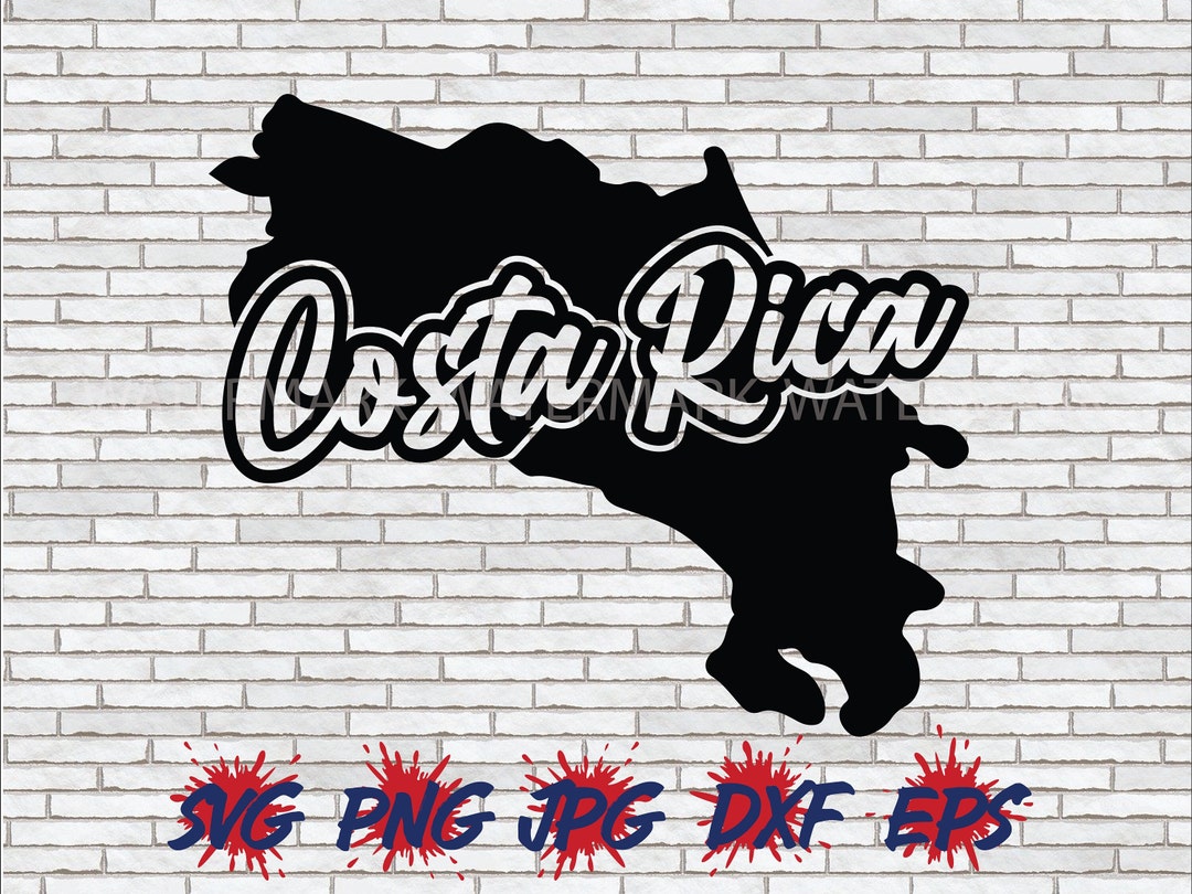 Costa Rica SVG, Costa Rica Map PNG, Country Outline Flag Cut File ...
