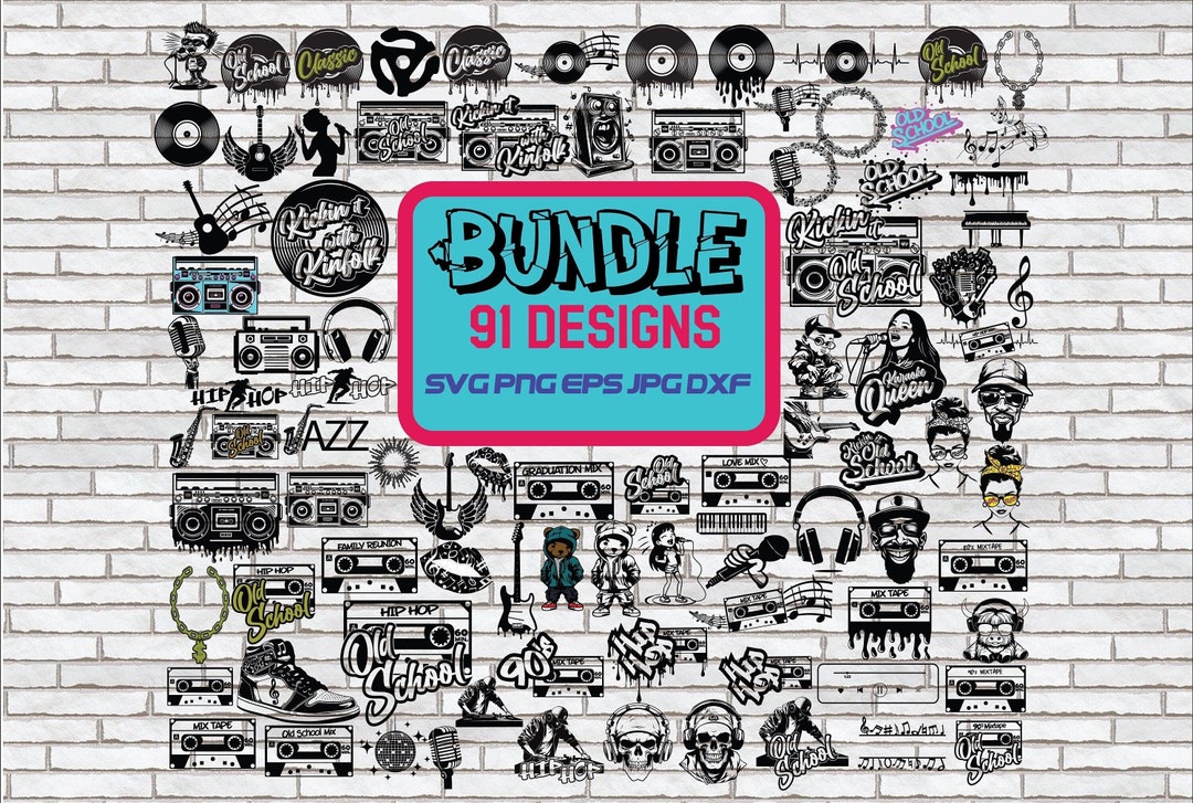 Hip Hop SVG, DJ SVG, Retro Digital Print, Music Gift, 90's Cassette ...