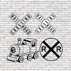 Train Railroad SVG, SVG Design Bundle, Railroad Crossing Sign, Train ...