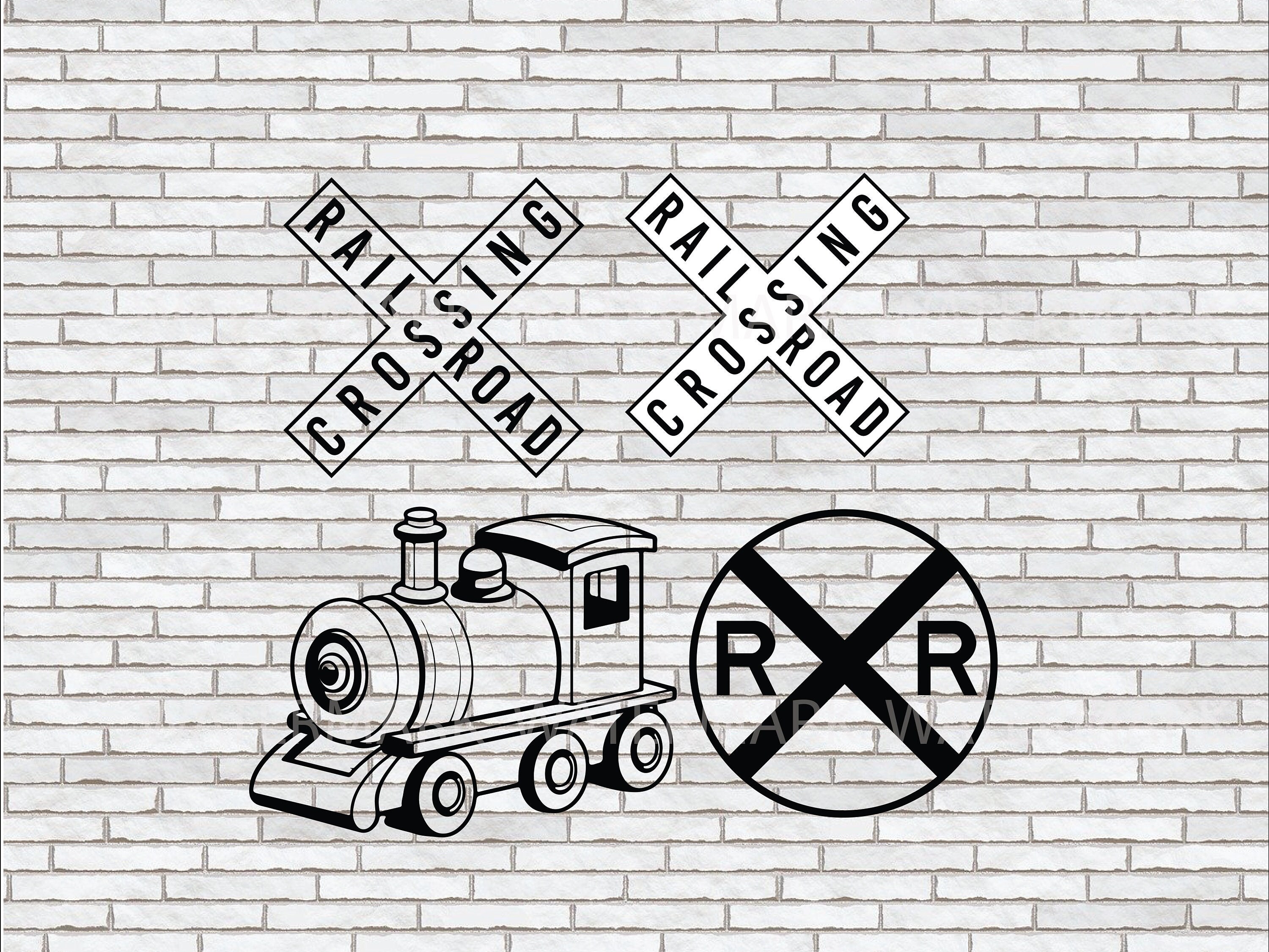 Train Railroad SVG, SVG Design Bundle, Railroad Crossing Sign, Train ...