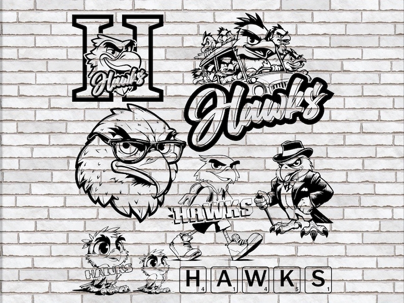 Hawks Gameday, Hawks Svg, Hawks Png, Hawk Sublimation, Hawk Digital ...