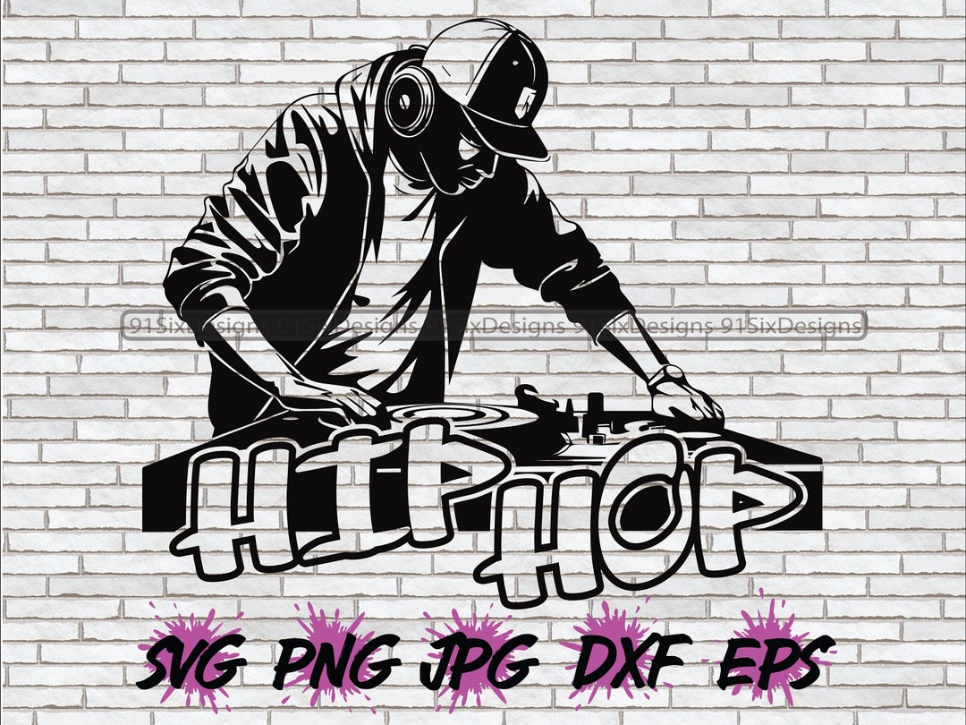 Hip Hop DJ SVG, Rapper PNG, Rap Party Sublimation Cricut Silhouette ...