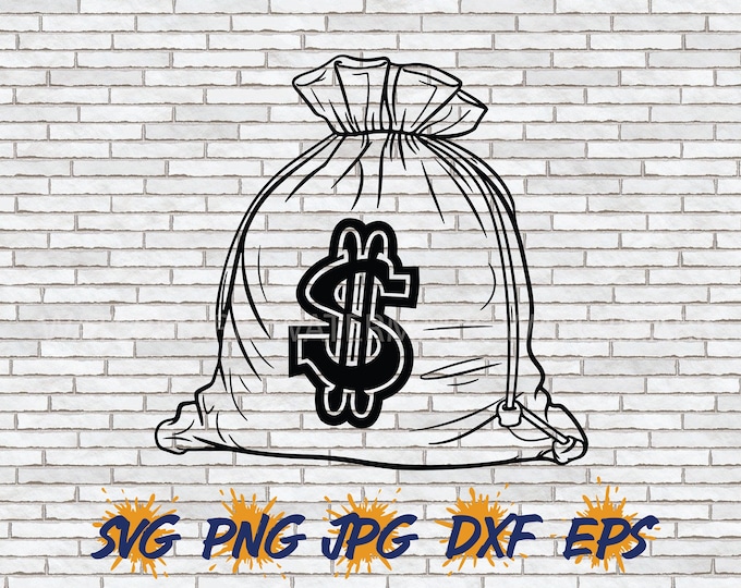 Money Bag Bundle, Money Bag Clipart, Money Bag Cricut, Money Bag SVG ...