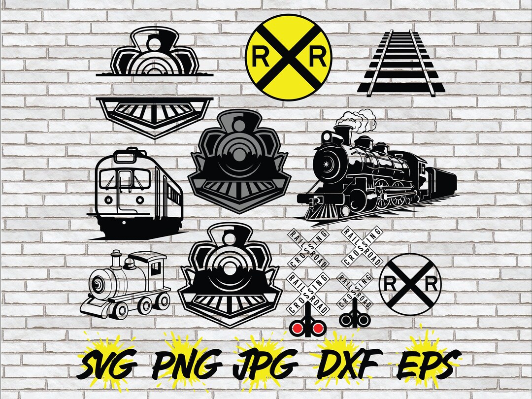 Train Railroad SVG, SVG Design Bundle, Railroad Crossing Sign, Train ...