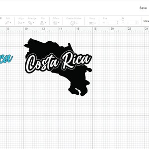 Costa Rica SVG, Costa Rica Map PNG, Country Outline Flag Cut File ...