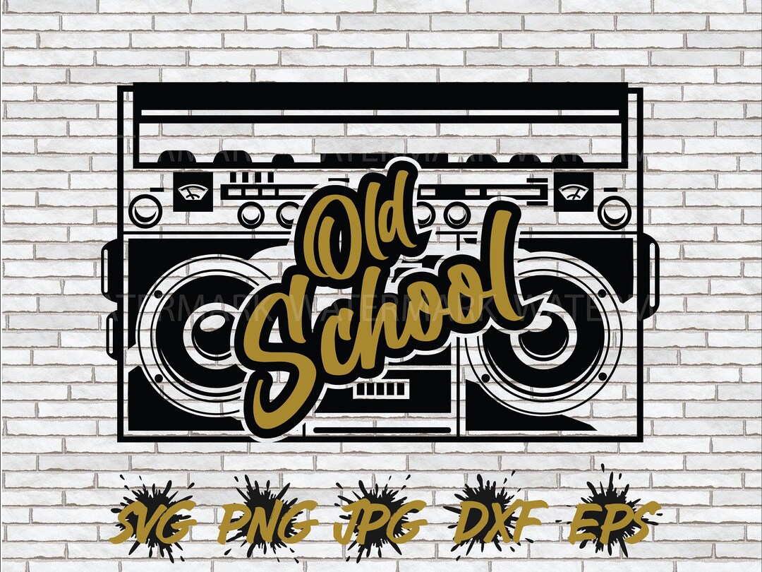 Old School Hip Hop SVG, Boombox SVG, Hip Hop SVG, Cricut Silhouette Cut ...
