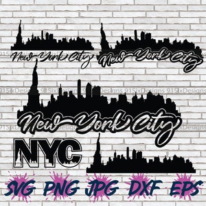 New York City SVG Bundle NYC Vector Clipart Cut File Sublimation Queens ...