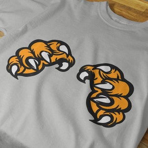Tiger Paw SVG Cut File, Tiger Paw Print Svg, Wildcat Claws, Wildcat Paw ...