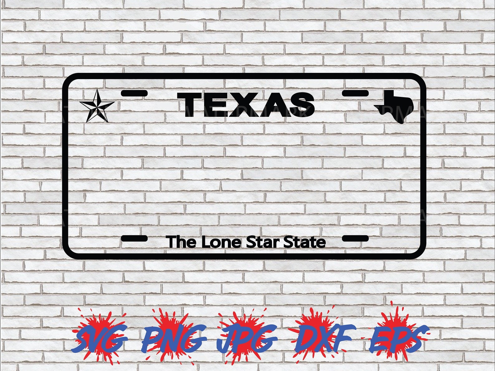 License Plate Sublimation, Texas Png, Svg Template, Jpg, Eps, Dxf - Etsy