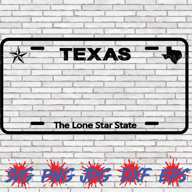Texas Fonts Map - Etsy