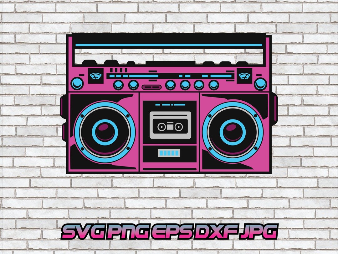 Boom Box Png, Boombox Svg, 90s Radio, DJ, Gift for Music Lover, Hip Hop ...