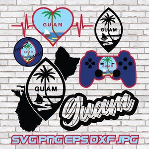 Guam Svg, Guam Flag Vector, Shaka Hand, Guam Crest Png, Cut File ...