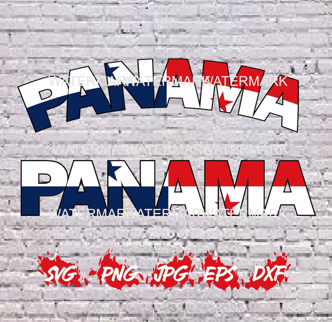 Panama Flag Text SVG, Panamanian Instant Download Image File, Shirt ...