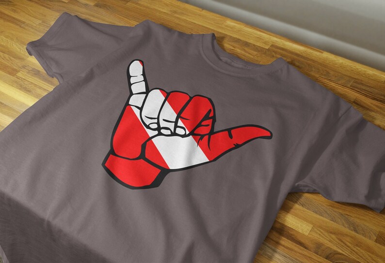 Scuba Flag SVG, Diver Down PNG, Shaka Hand Signal, Scuba Diving Cricut ...