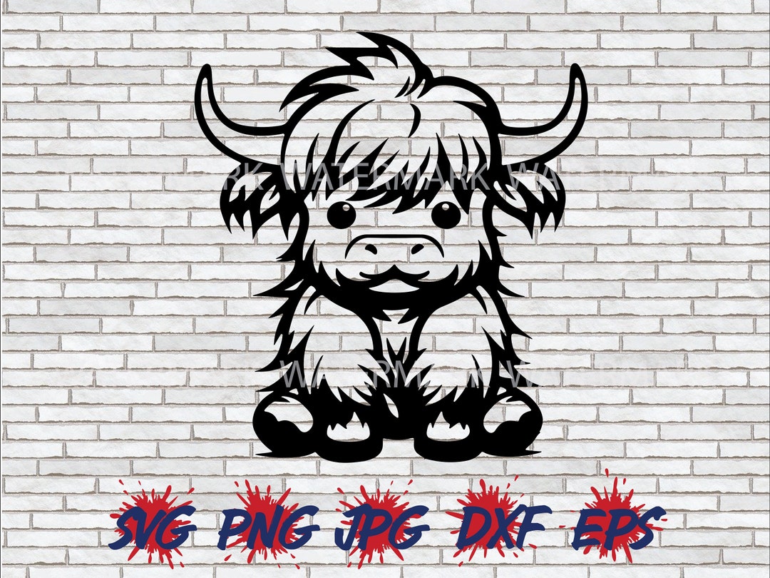 Baby Highland Cow SVG, Highland Cow Head PNG, Highland SVG, Cricut ...