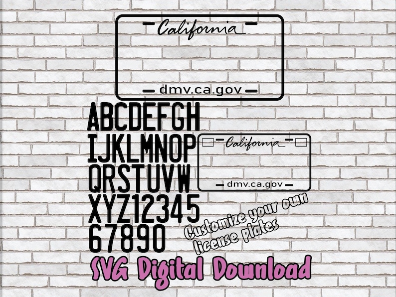 California License Plate Svg, License Plate Svg, License Plate Template ...
