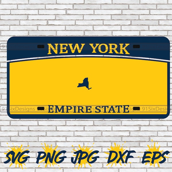 New York License Plate Svg - Etsy