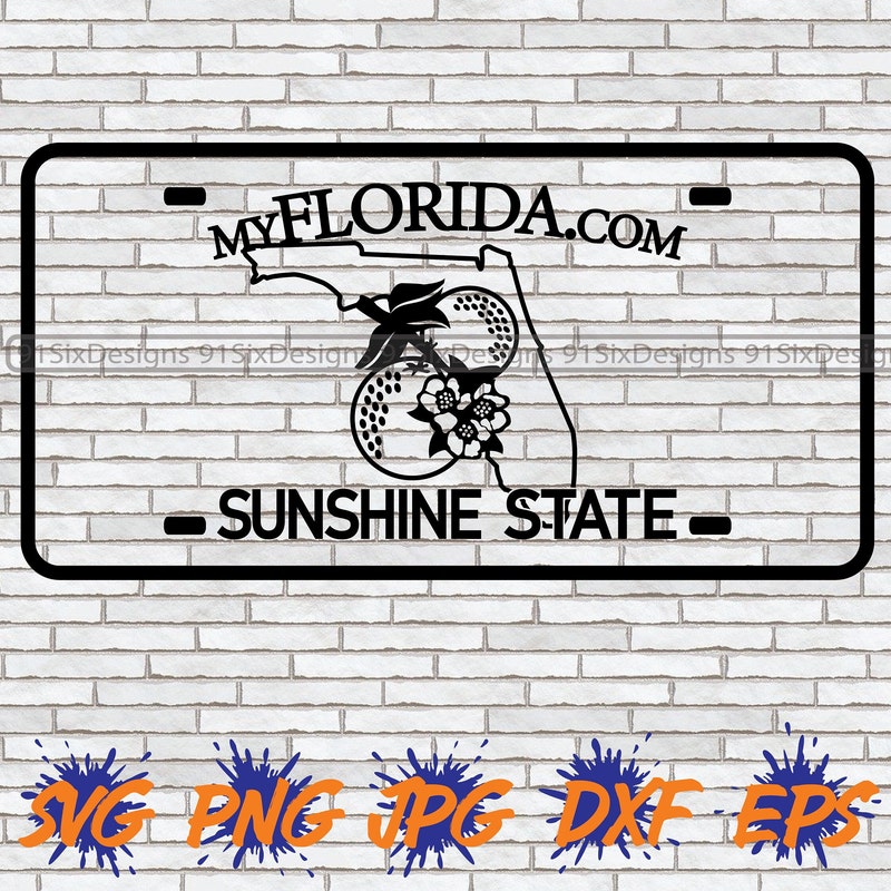 Florida License Plate Art - Etsy