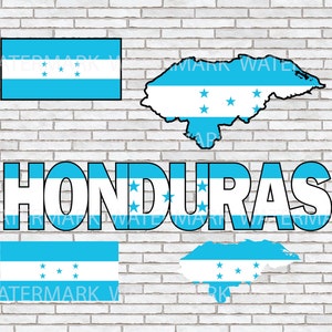 Honduras SVG, Honduras Flag Bundle, Vector File, Cricut Silhouette ...