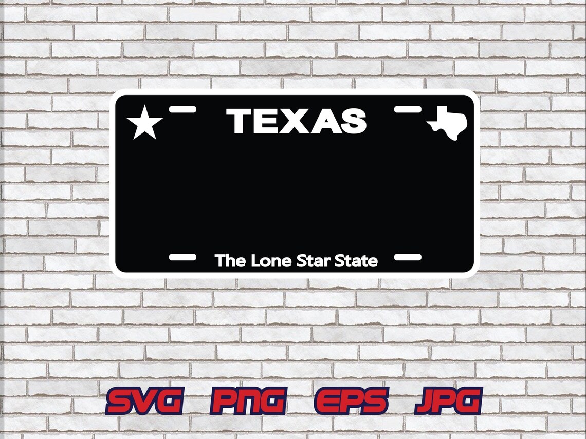 Texas License Plate SVG, Texas PNG, License Plate PNG, Houston Dallas ...