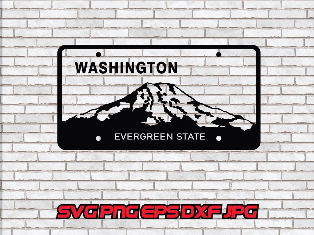 Washington State License Plate SVG, Washington SVG, License Plate PNG ...