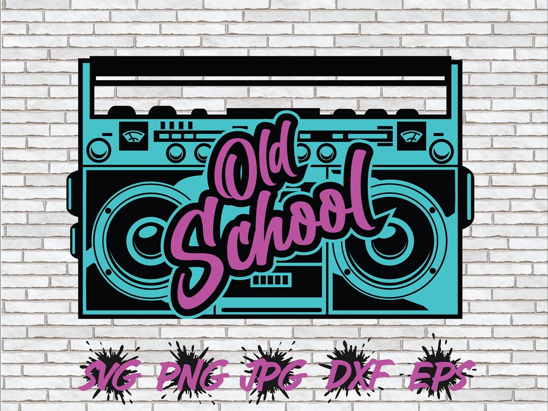 Old School Hip Hop SVG, Boom Box SVG, Hip Hop SVG, Cricut Silhouette ...