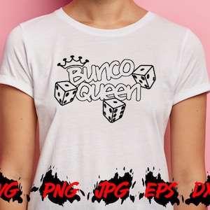 Bunco Queen SVG File for Cricut Silhouette Canvas & Surfaces Gambling ...