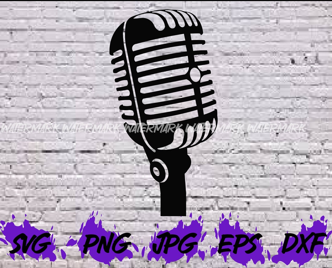 Vintage Microphone SVG Old School Radio Microphone Music Png - Etsy