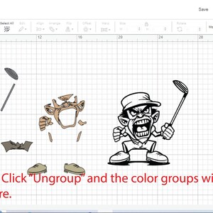 Angry Golfer SVG, Golf PNG, Golf Sublimation Cricut Silhouette Cameo ...