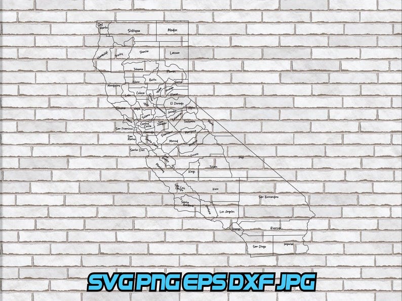 Counties Map, California County Map Svg, County Png, State Outline ...