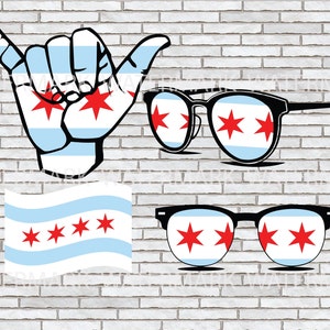 Chicago City SVG, Chicago Skyline Flag SVG, Illinois Shirt Design ...