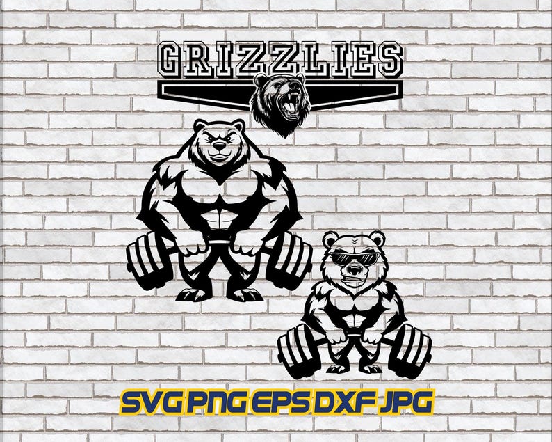 Grizzlies Png, Svg Bundle, Digital Download, Jpg, Dxf, Eps - Etsy